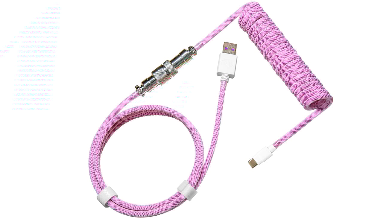 Cooler Master Coiled Cable (Candy Magenta) - Kable do klawiatur - Sklep komputerowy - x-kom.pl